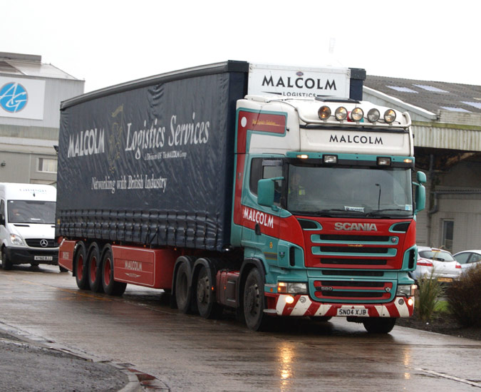 Ex Pollocks Scania for W H Malcolm - news from Lorryspotting.com