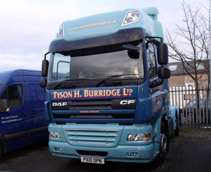 New vehicle for Tyson H Burridge - news from Lorryspotting.com