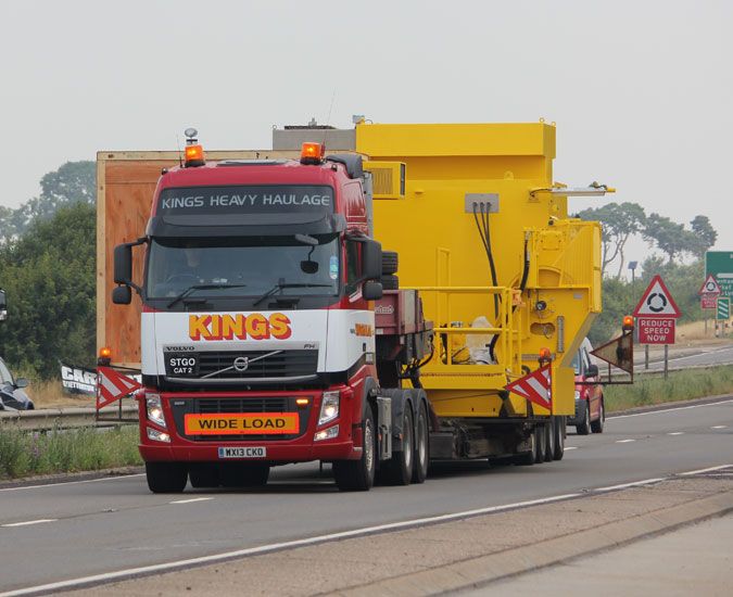 Kings heavy haulage on the A11 Thetford - news from Lorryspotting.com