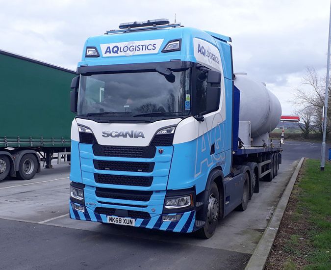A Q Logistics Scania - news from Lorryspotting.com